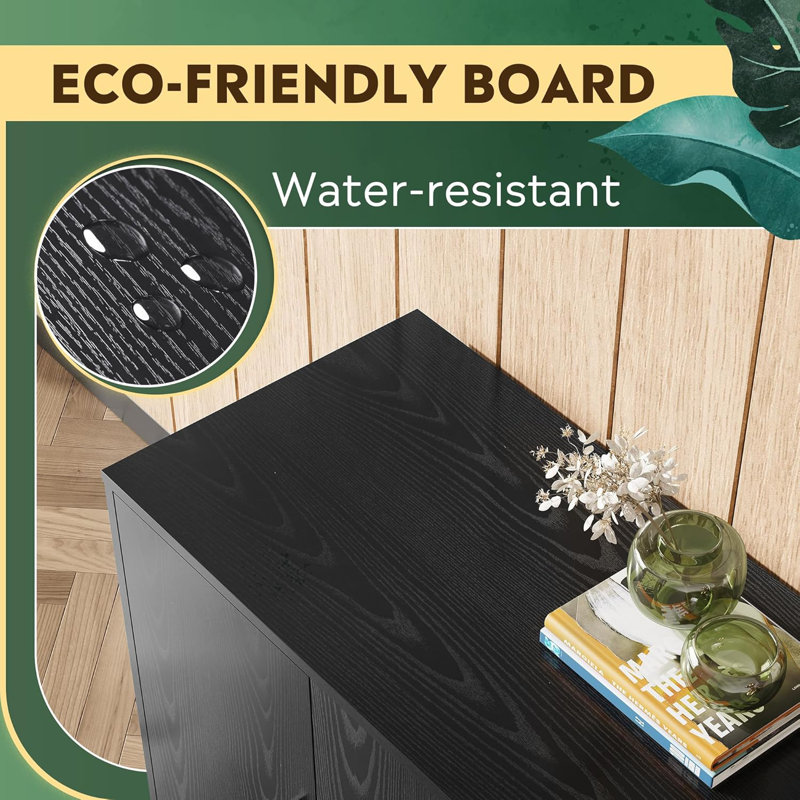 Ebern Designs Office Storage File Cabinet With Doors And Shelves, Lateral Filing Cabine Printer ...